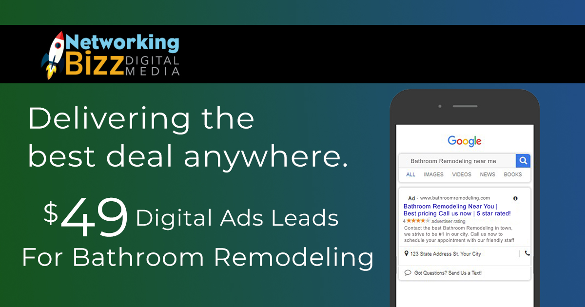 Bathroom Remodeling Digital Ads Only $149!