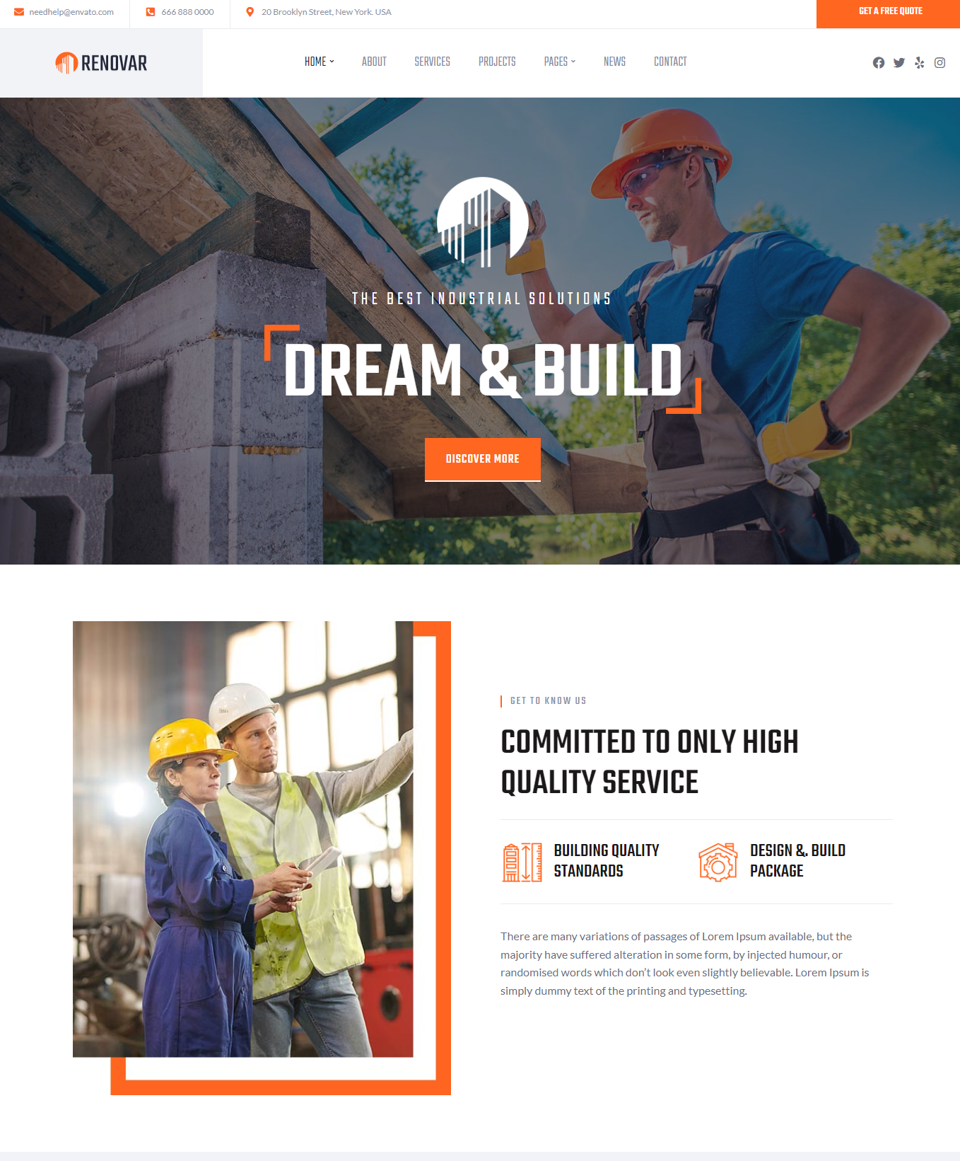 Best Construction Company website design for $49